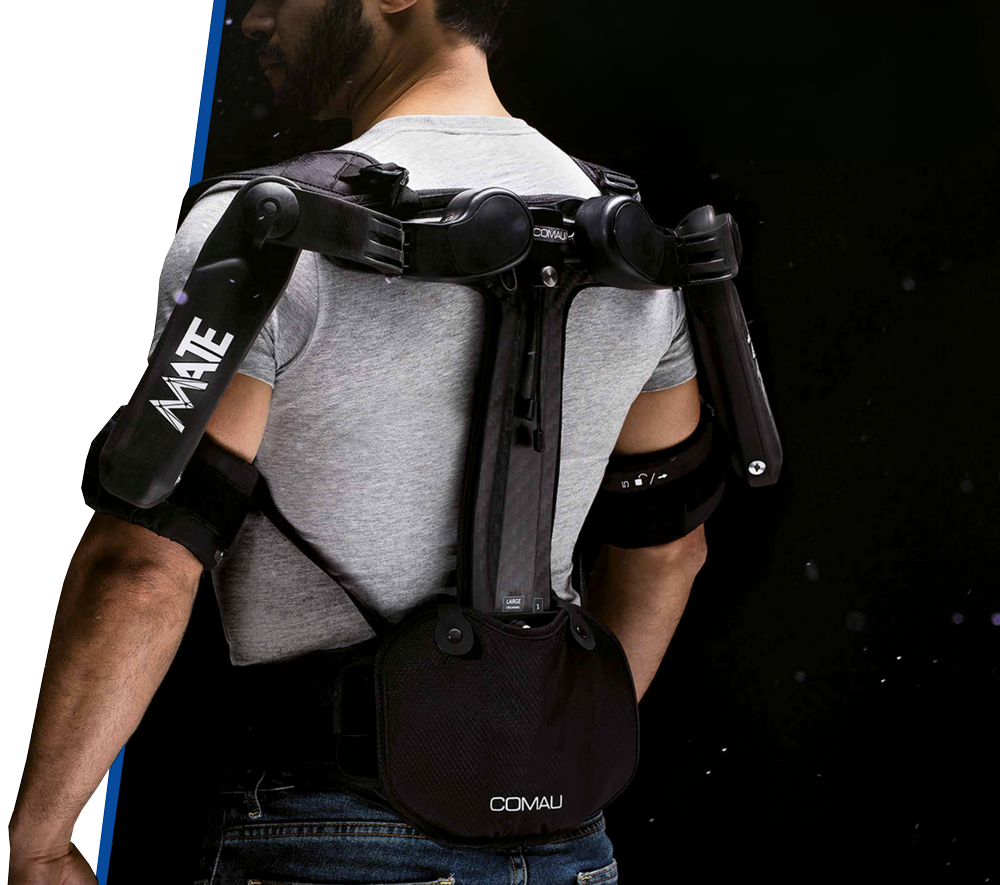 Manustra : Exosquelette épaules COMAU MATE-XT